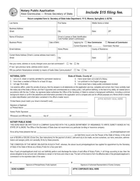 Resident Illinois Notary Bond » Notary.net