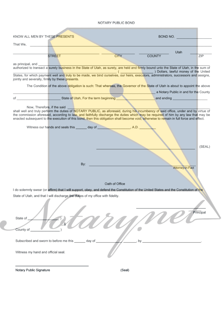 Utah Notary Bond » Notary.net