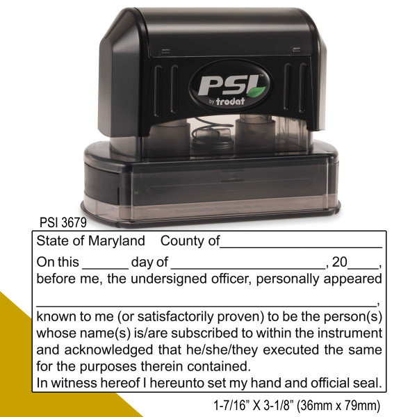 Maryland Notary Acknowledgment Stamp » Notary.net