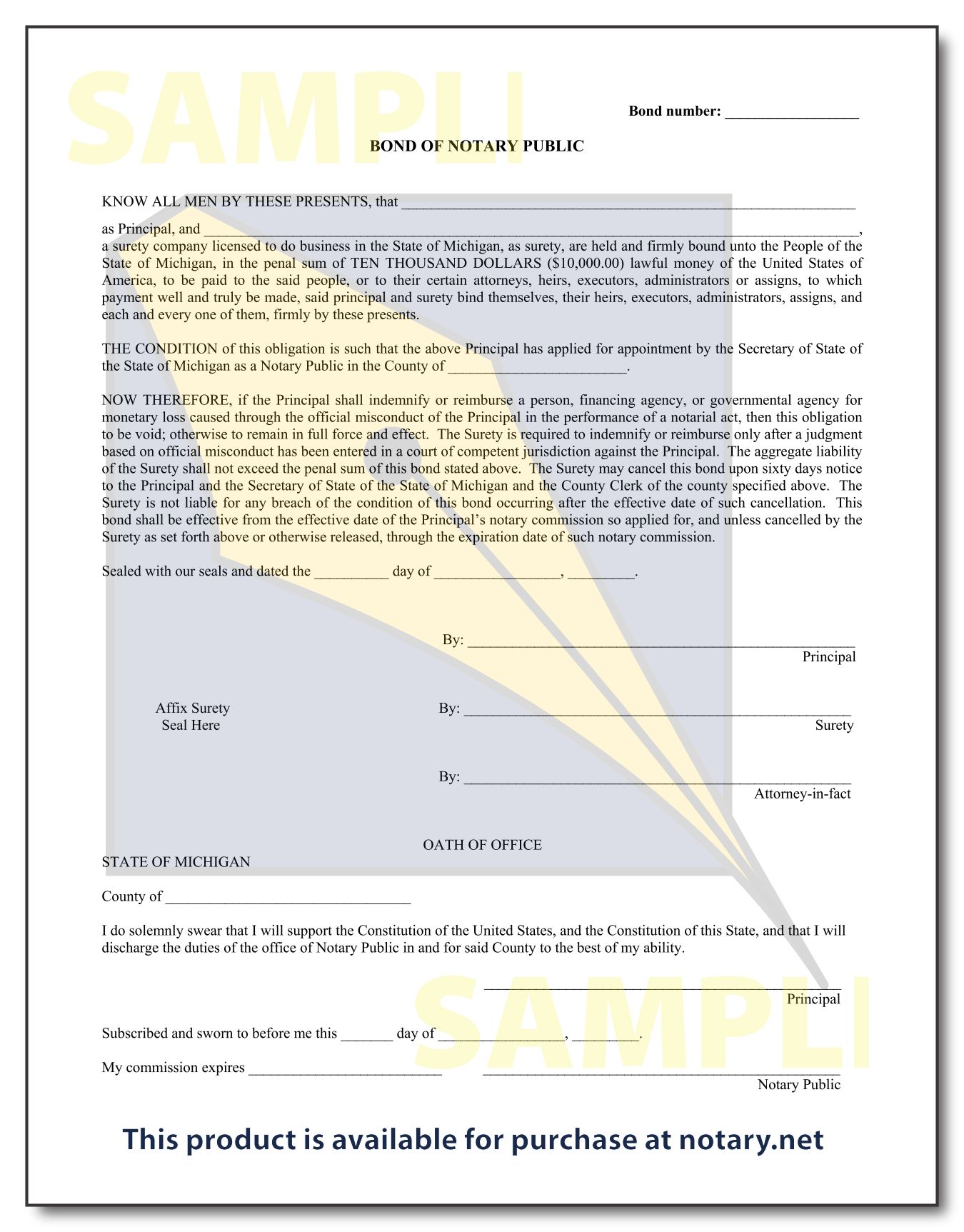 Michigan Notary Bond - Travelers Insurance » Notary.net
