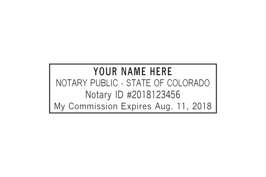 Colorado Notary Stamp Notary